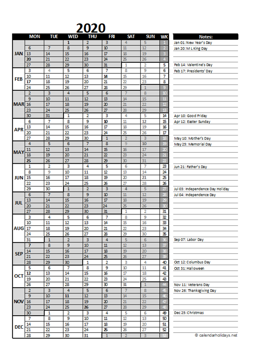 Vertical Calendar Template Printable Calendar 2023